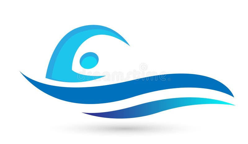 Swimming Sea Wave Water Wave Winning Swimming Logo Team Work ...