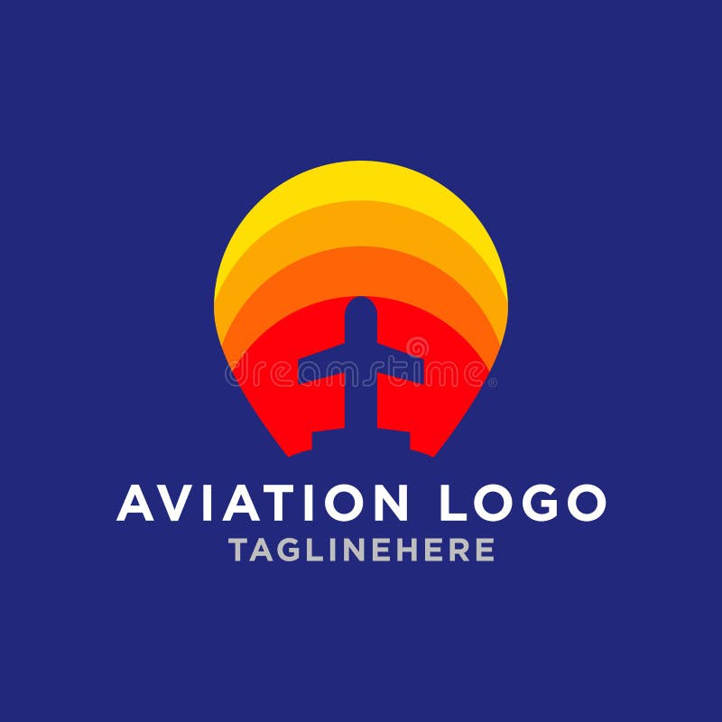 Aviation Fly Icon Logo Design Vector Stock Vector - Illustration of ...