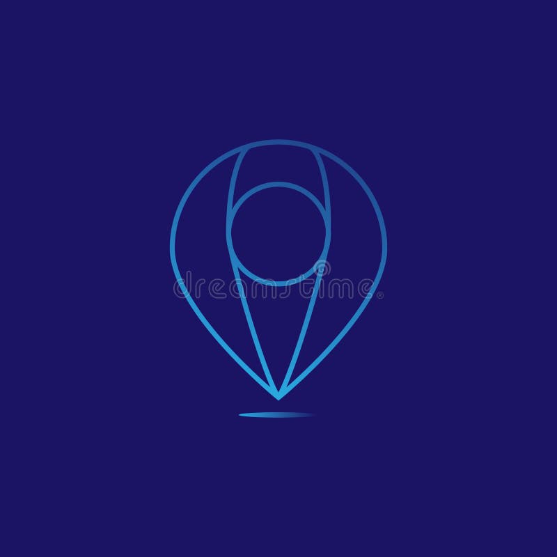 Collorful Gradient Map Air Ballon Logo Design Stock Vector ...