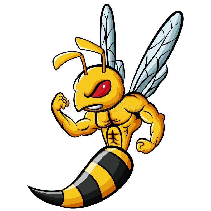 Clipart Of Bee Flexing Muscles Bee01x003 Search Clip Art