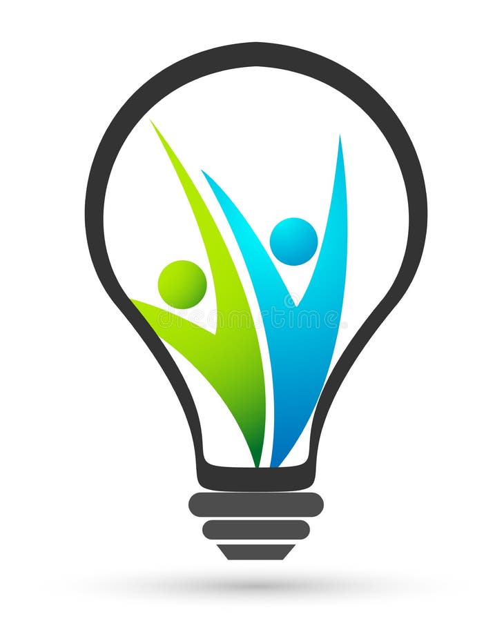 Abstract Medical Health Care People Light Bulb Icon Idea Flat Vector ...