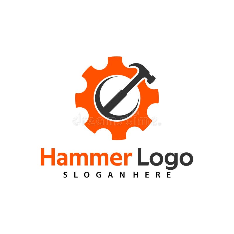 Hammer Logo Vector for Construction Stock Vector - Illustration of ...