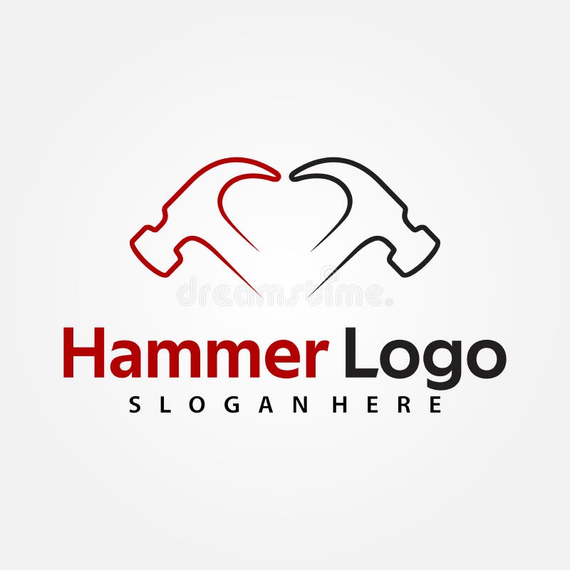 Hammer Logo Vector for Construction Stock Vector - Illustration of ...