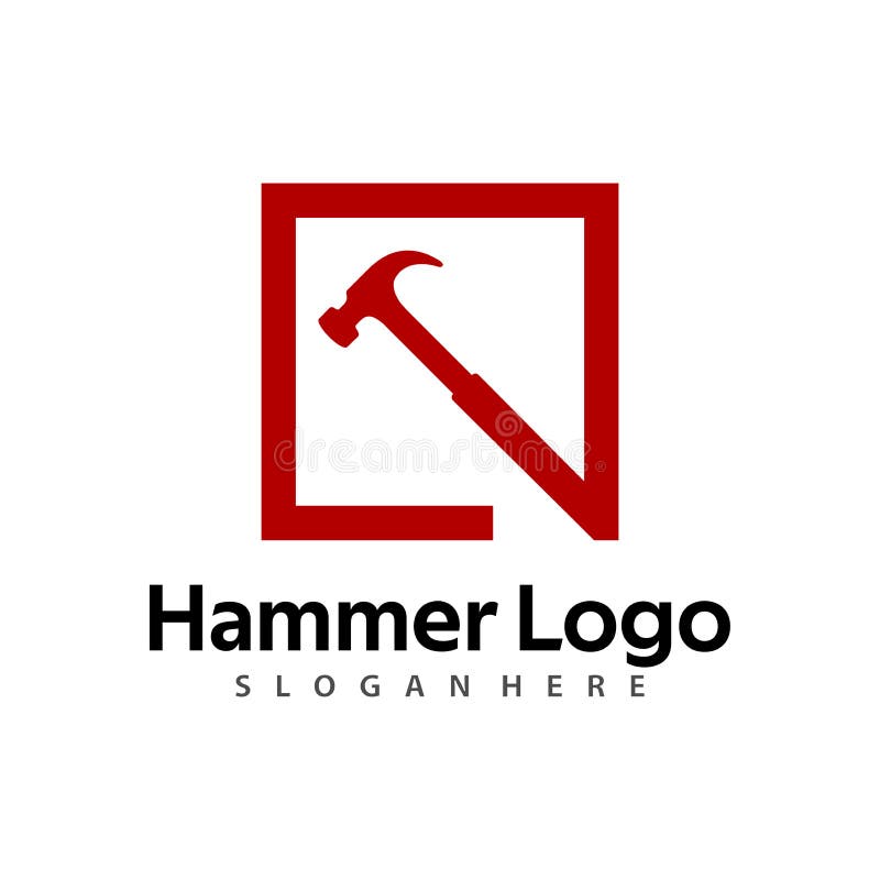 Hammer Logo Vector for Construction Stock Vector - Illustration of ...