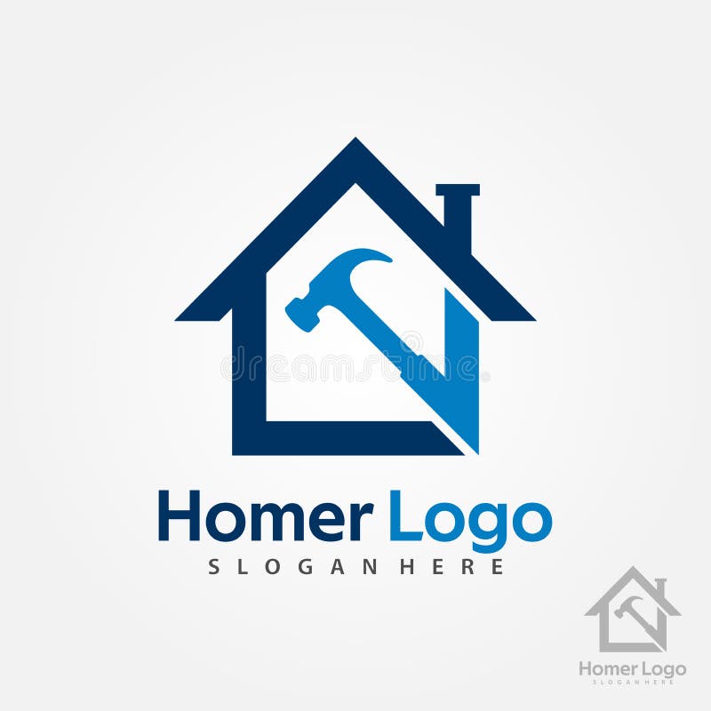 Home Construction Logo Design Template Stock Vector - Illustration of ...