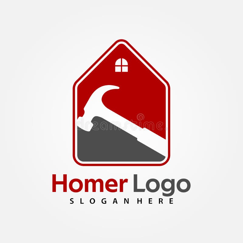 Home Construction Logo Design Template Stock Vector - Illustration of ...