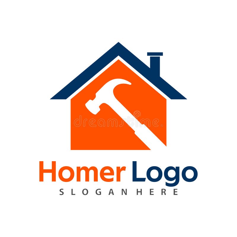 Home Construction Logo Design Template Stock Vector - Illustration of ...