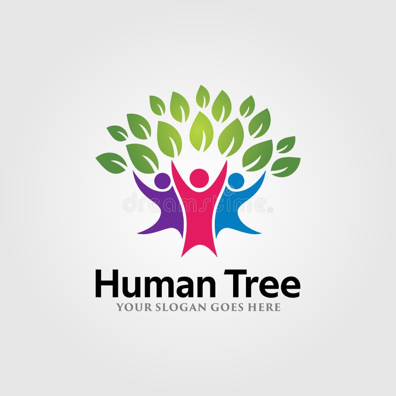 Human Tree Vector Logo stock vector. Illustration of graphic - 170877651