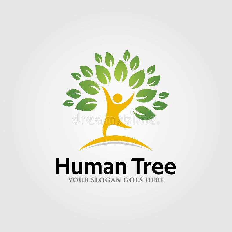 Human Tree Vector Logo stock vector. Illustration of business - 170877746
