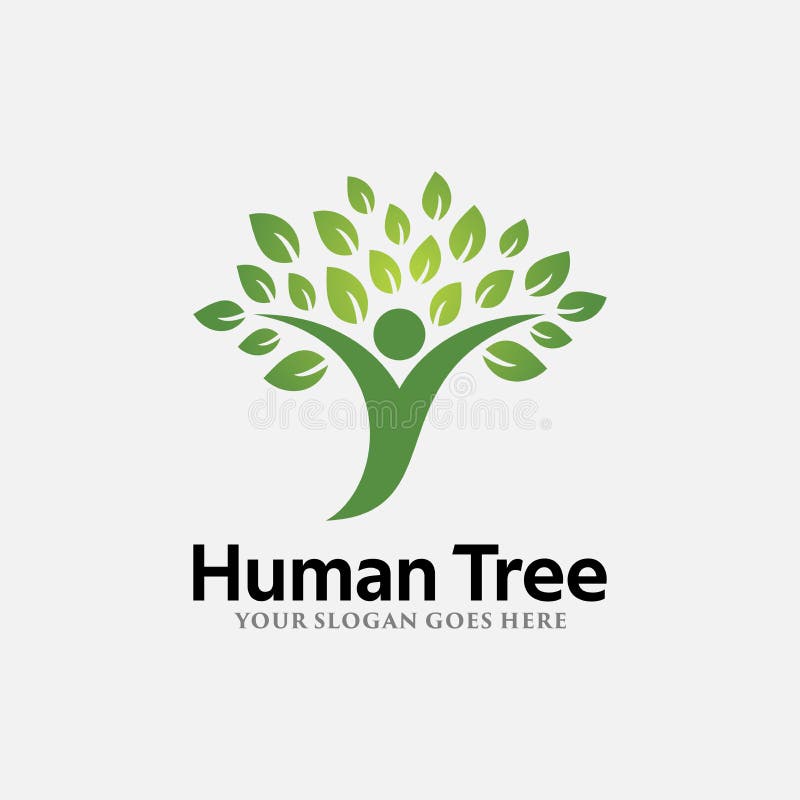 Human Tree Vector Logo stock vector. Illustration of concept - 170877558
