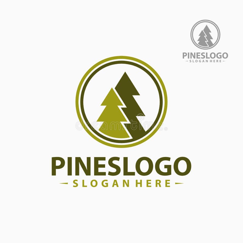 Pine Tree Logo Vector stock vector. Illustration of basic - 170883859