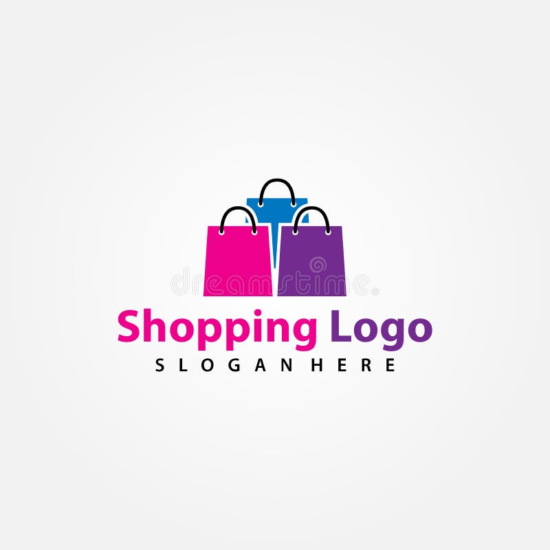Shopping / Shop Logo Vector for Business Stock Vector - Illustration of ...
