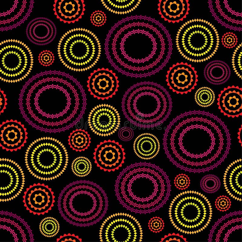 Circular Rings Seamless Design Using Flower and Pattern Brushes on ...