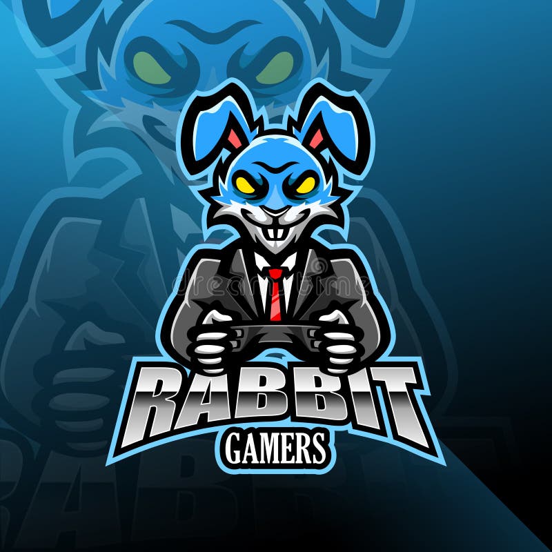 Rabbit Esport Gaming Mascot Logo Template Vector. Modern Head Rabbit ...