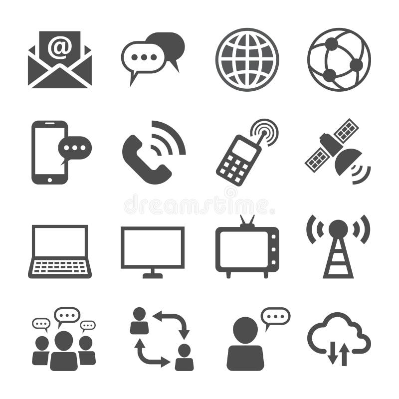 Telecommunication Symbols Stock Illustrations – 1,424 Telecommunication ...