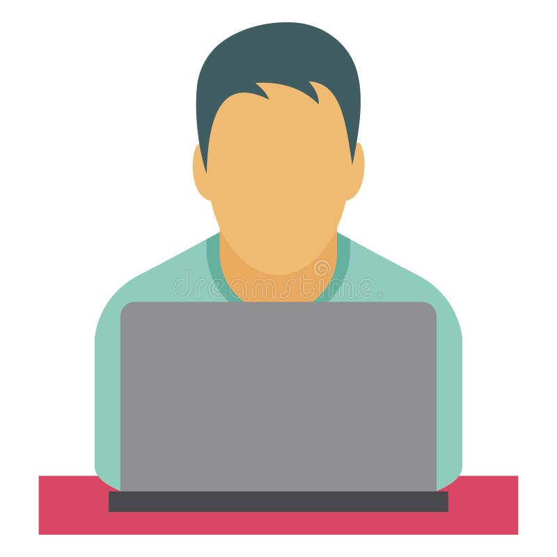 Basic RGB Employee, Remote Staff Color Vector Icon You Can Edit or ...