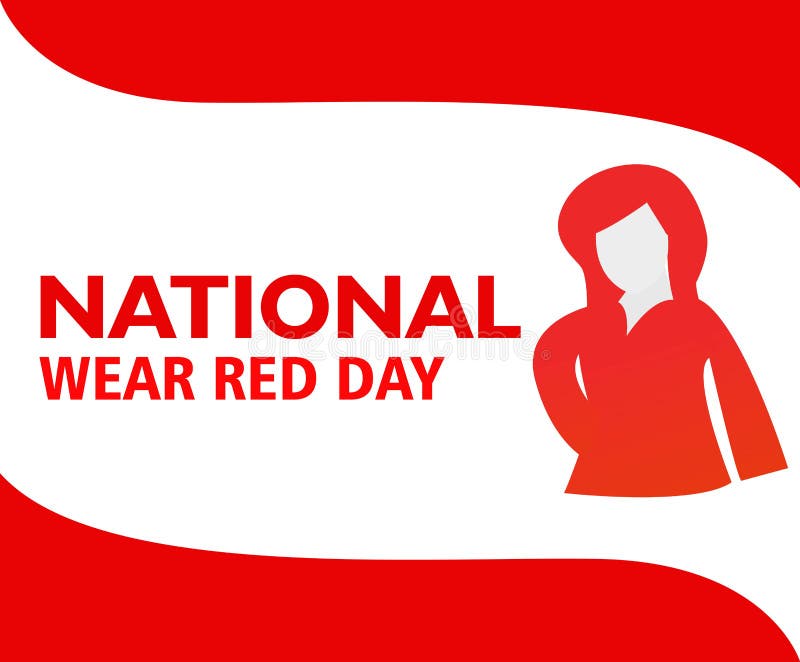 National Wear Red Day Vector Design Stock Vector - Illustration of ...