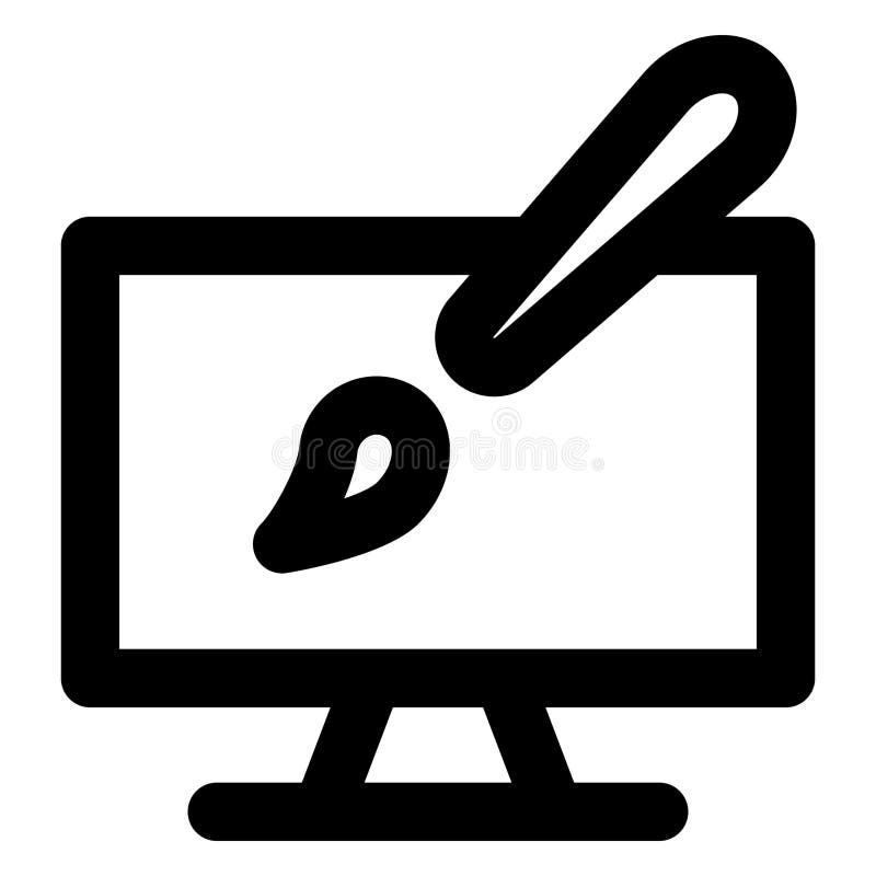Basic RGB Art, Brush Bold Outline Vector Icon Which Can Easily Modify ...