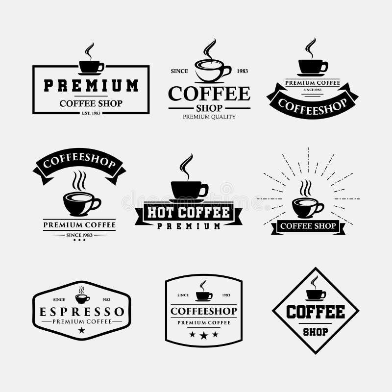 Coffee Shop Vintage Logo Stock Illustrations – 20,502 Coffee Shop ...