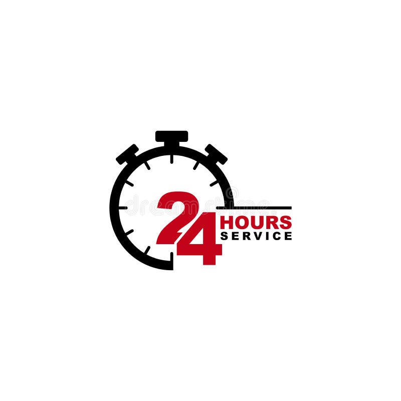 Twenty Four Hour Service Vector Icon for Your Business Stock Vector ...