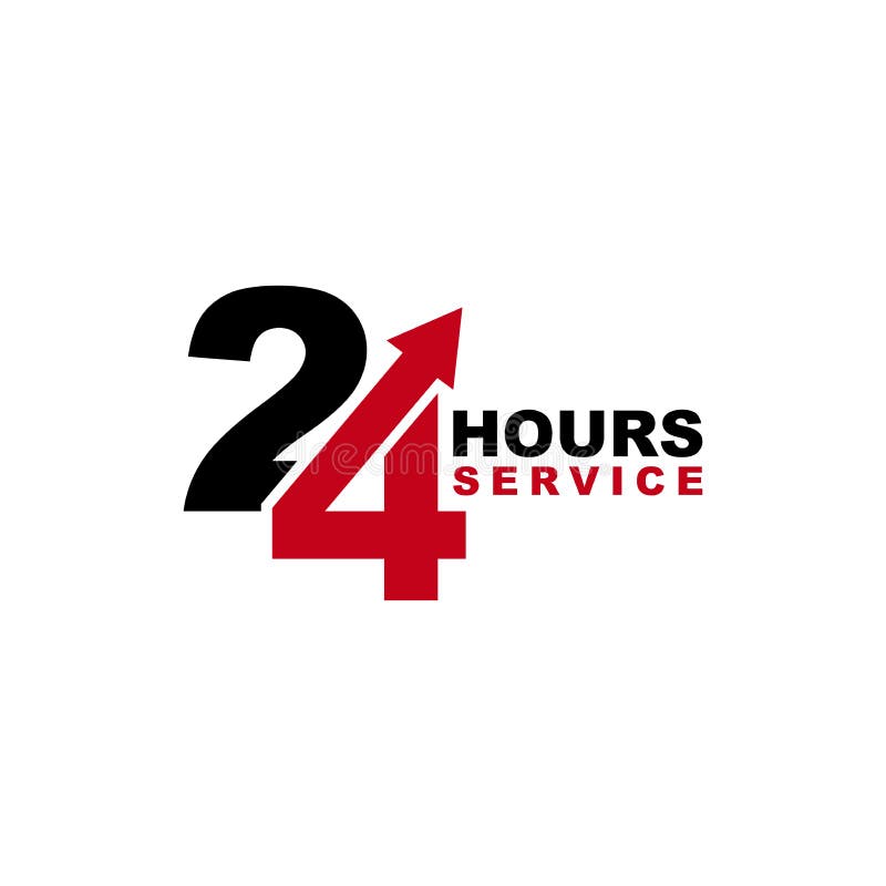 Twenty Four Hour Service Vector Icon for Your Business Stock Vector ...