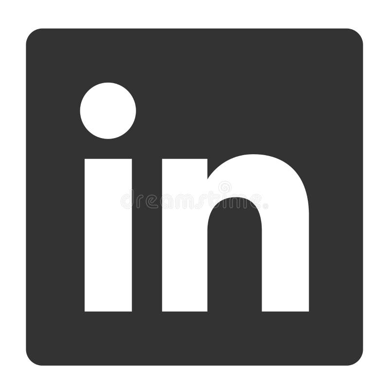 LinkedIn Social Media Original Logo Icon Logo Vector Element on White ...