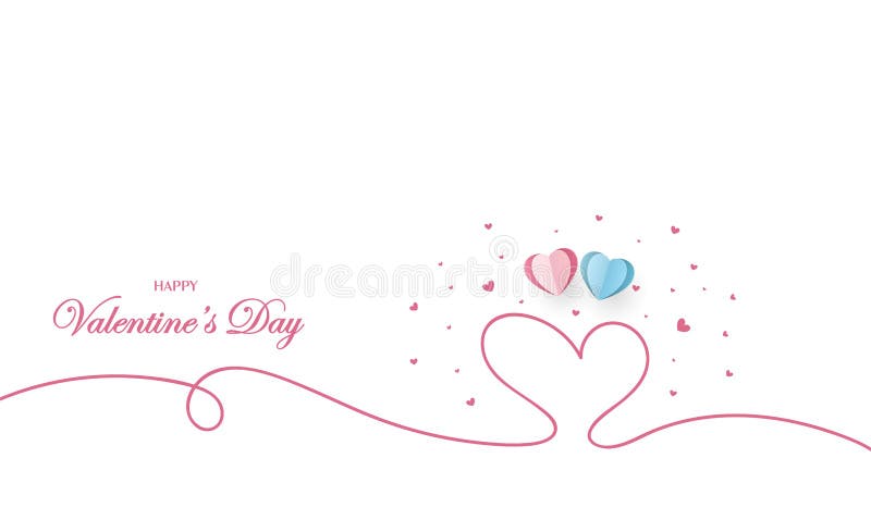 Valentine`s Day Background in Paper Style . Simple Background Stock ...