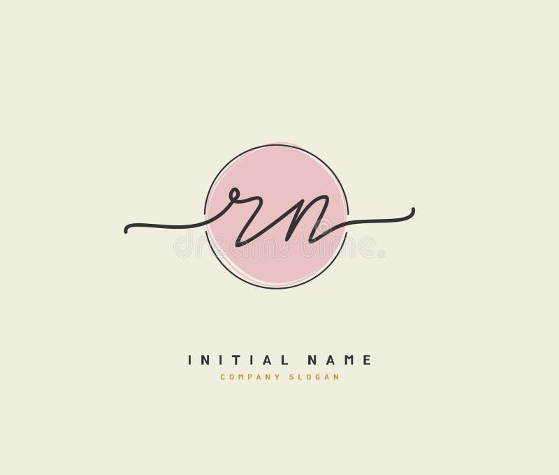 RN Beauty Vector Initial Logo, Handwriting Logo of Initial Signature ...