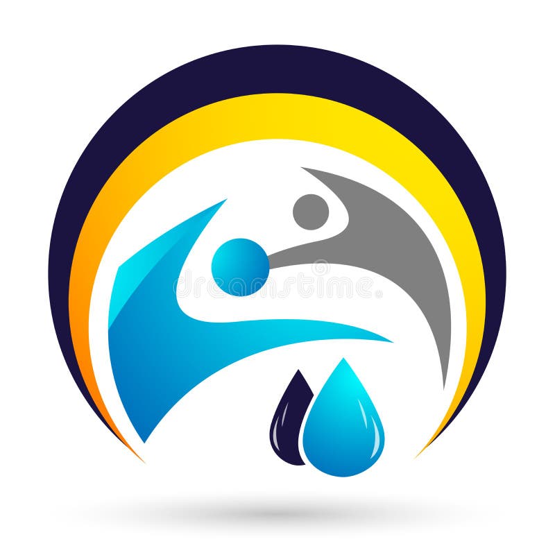 Globe Water Drop Save Logo Concept of Water Drop with World Save Earth ...