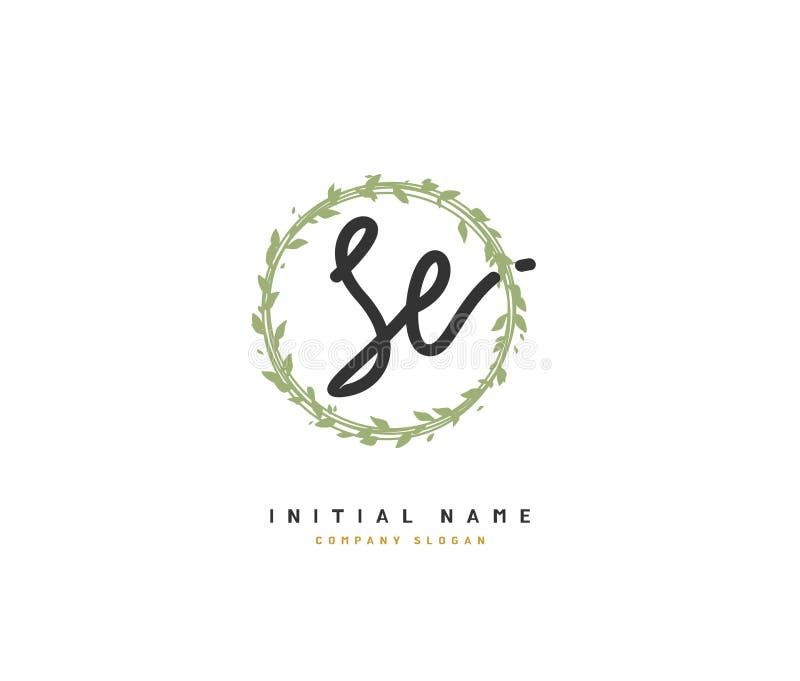 SE Beauty Vector Initial Logo, Handwriting Logo of Initial Signature ...
