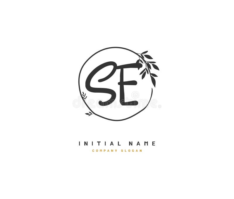 SE Beauty Vector Initial Logo, Handwriting Logo of Initial Signature ...