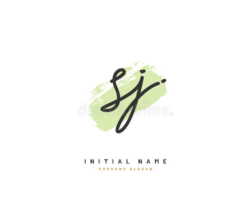 SJ Beauty Vector Initial Logo, Handwriting Logo of Initial Signature ...