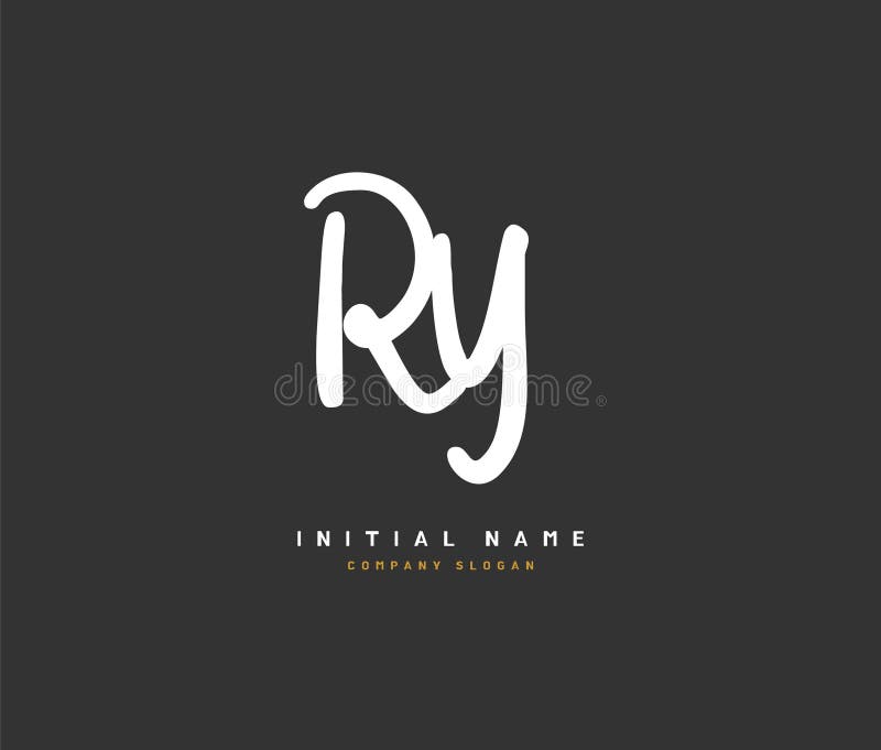 RY Beauty Vector Initial Logo, Handwriting Logo of Initial Signature ...