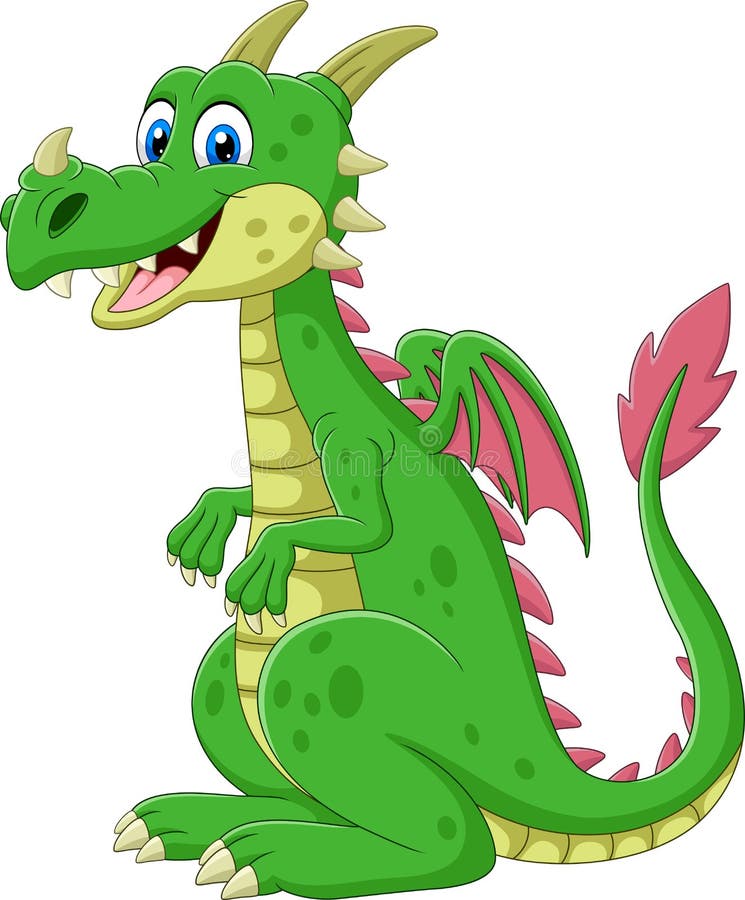 Happy Dragon Cartoon Flying Stock Vector - Illustration of animal ...