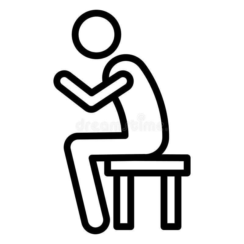Basic RGB Lonely Man, Man Sitting Isolated Vector Icon Which Can Easily ...