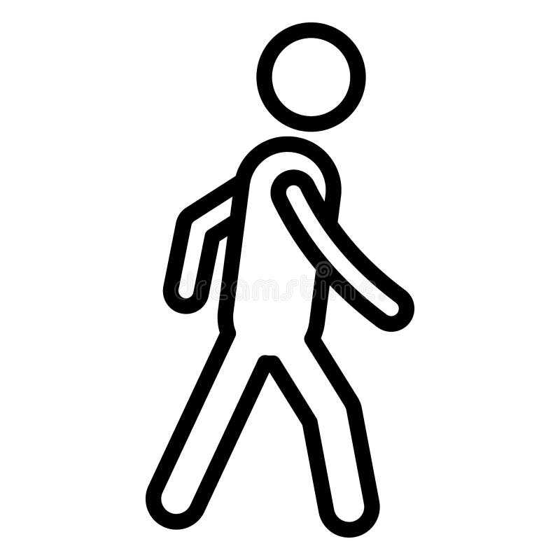 Basic RGB Man Walking, Pedestrian Isolated Vector Icon Which Can Easily ...
