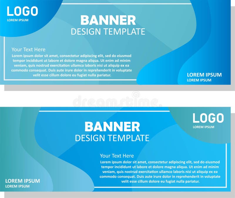 Modern Banner Template Design. Stock Vector - Illustration of concept ...