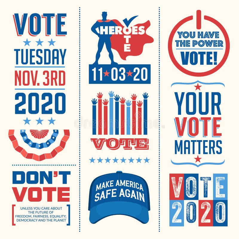 Vote Design Elements for 2016 Election Editorial Stock Image ...