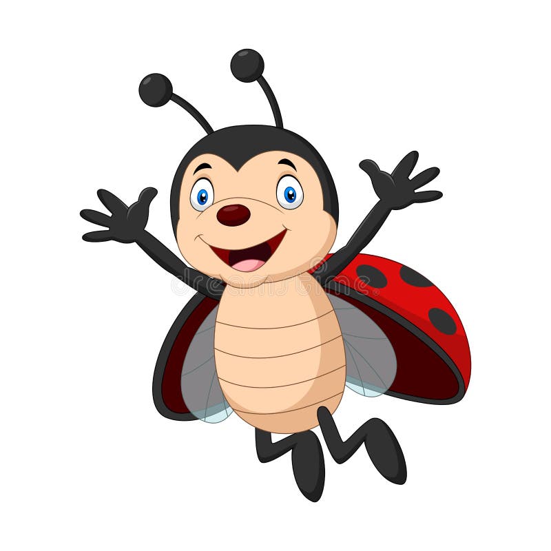 Happy ladybug cartoon stock vector. Illustration of insect - 39821367