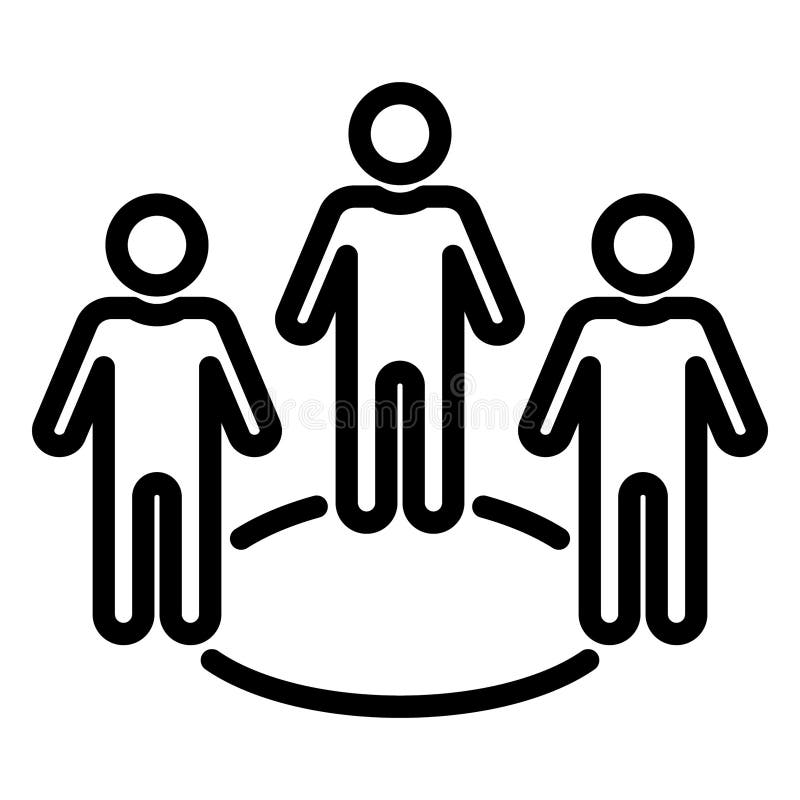 Basic RGB Colleagues, Group Isolated Vector Icon Which Can Easily ...