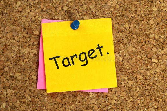 Target on post it stock image. Image of arrow, object - 172884831
