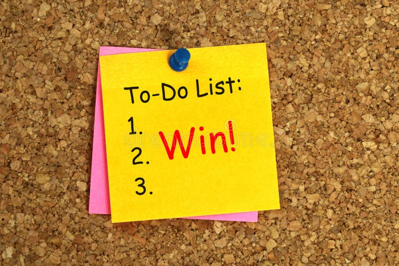 To do list win post it stock image. Image of posting - 172947899