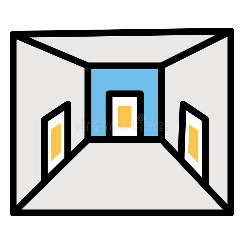 Aisle, Corridor Vector Icon Which Can Easily Modify or Edit Stock ...