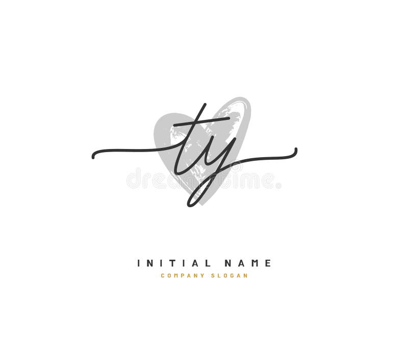 TY Beauty Vector Initial Logo, Handwriting Logo of Initial Signature ...