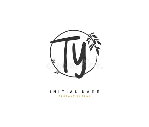TY Beauty Vector Initial Logo, Handwriting Logo of Initial Signature ...