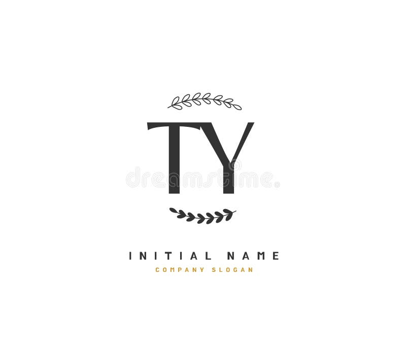 TY Beauty Vector Initial Logo, Handwriting Logo of Initial Signature ...