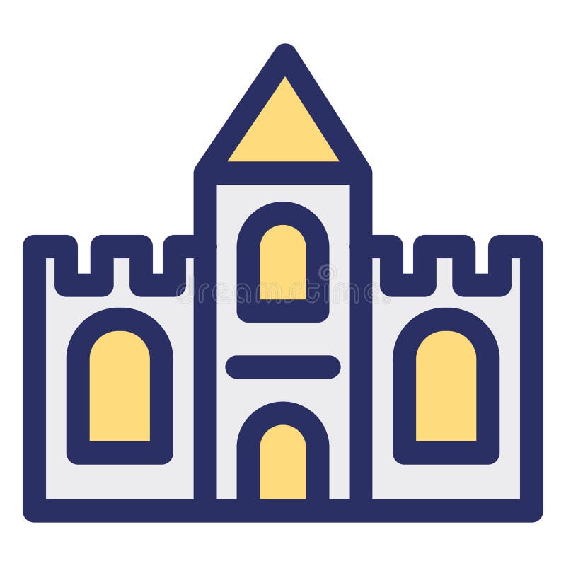 Basic RGB Building, Castle Vector Icon Which Can Easily Modify or Edit ...