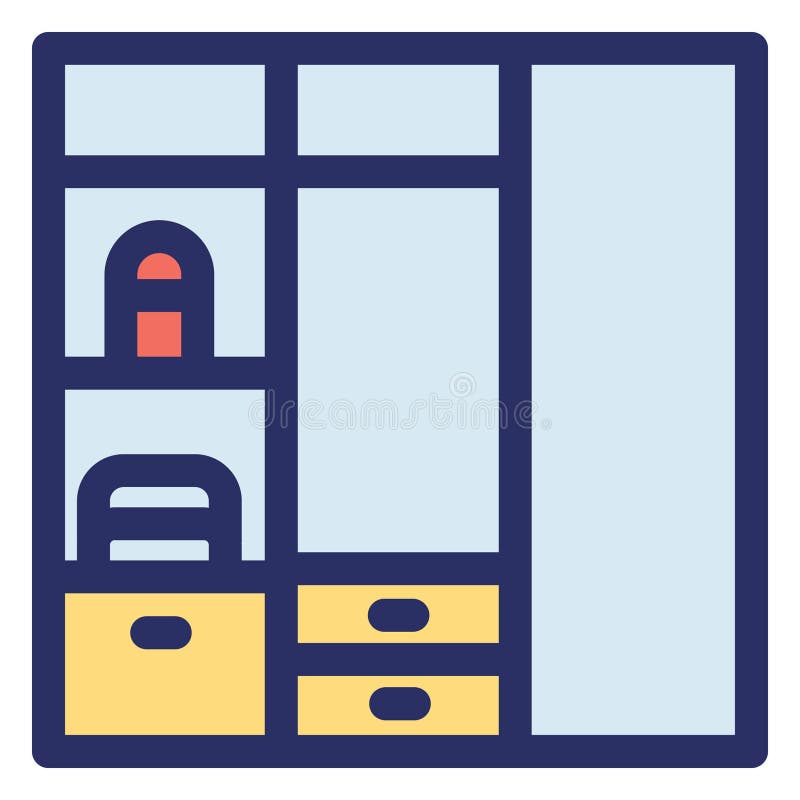 Basic RGB Cabinet, Den Vector Icon Which Can Easily Modify or Edit ...