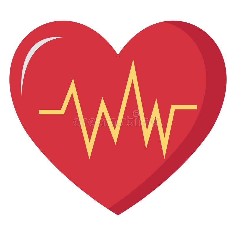 Basic RGB Electrocardiogram, Heart, Vector Illustration Icon Which Can ...