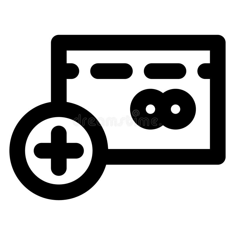 Add, Card Bold Line Vector Icon Which Can Easily Modify or Edit Stock ...